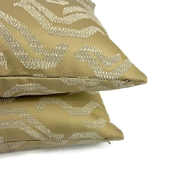 Pierre Frey Tigris in Vielor Pillow Cover - Dark Gold Jacquard Tiger ...