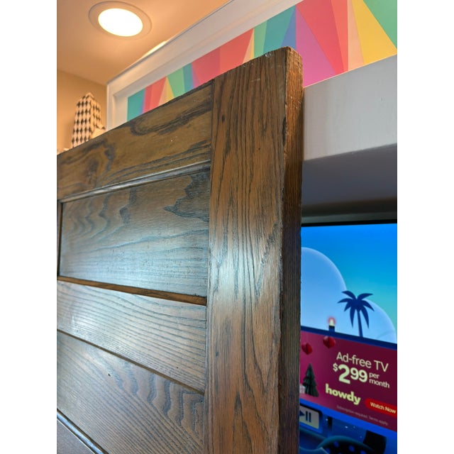 Antique Solid Oak Five Panel Interior Door Architectural Salvage | Chairish