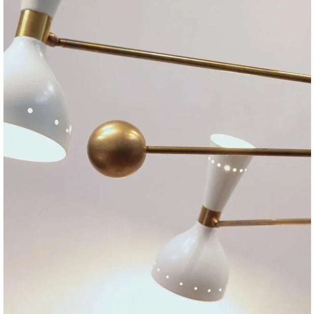 Orbitale Brass Chandelier 3 Rotating Balanced Arms, Stilnovo Style ...