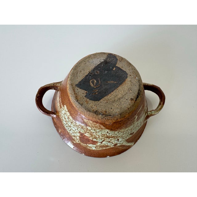 1980's Vintage Organic Art Studio Pottery Bowl W/ Handles, Signed ...
