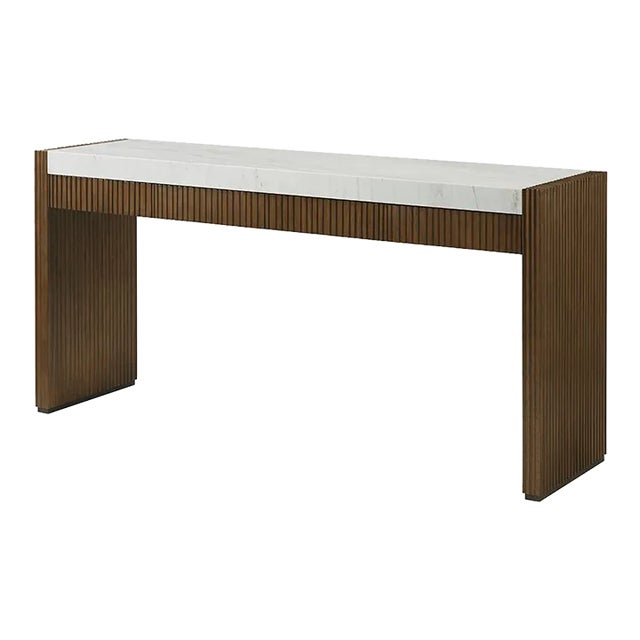 Modern Marble Top Console Table | Chairish