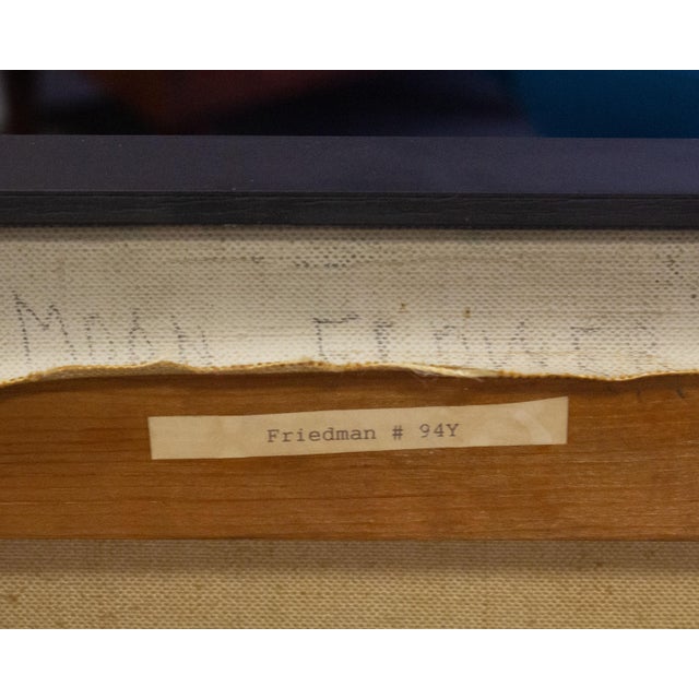 Signed “Moon Flower” Abstract Oil on Canvas Painting by Martin Friedman ...