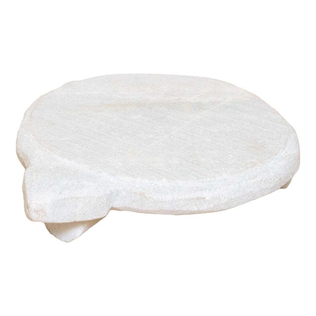 Handcarved Marble Raised Plate | Chairish