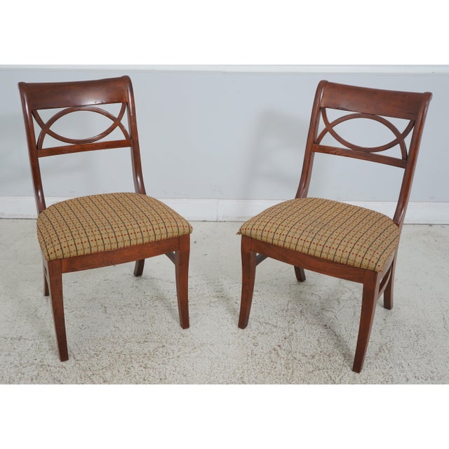 Set of 6 Stickley Regency Style Cherry Dining Room Chairs | Chairish