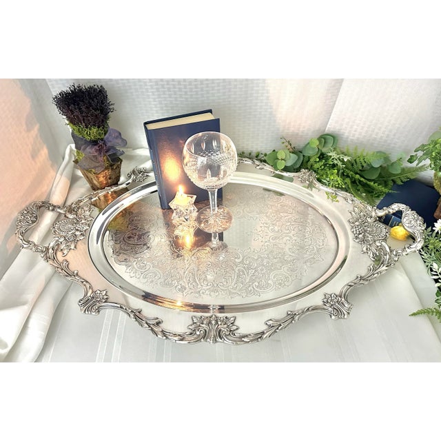 Vintage Wallace Silver Plated Christopher Wren Tea Service Tray | Chairish