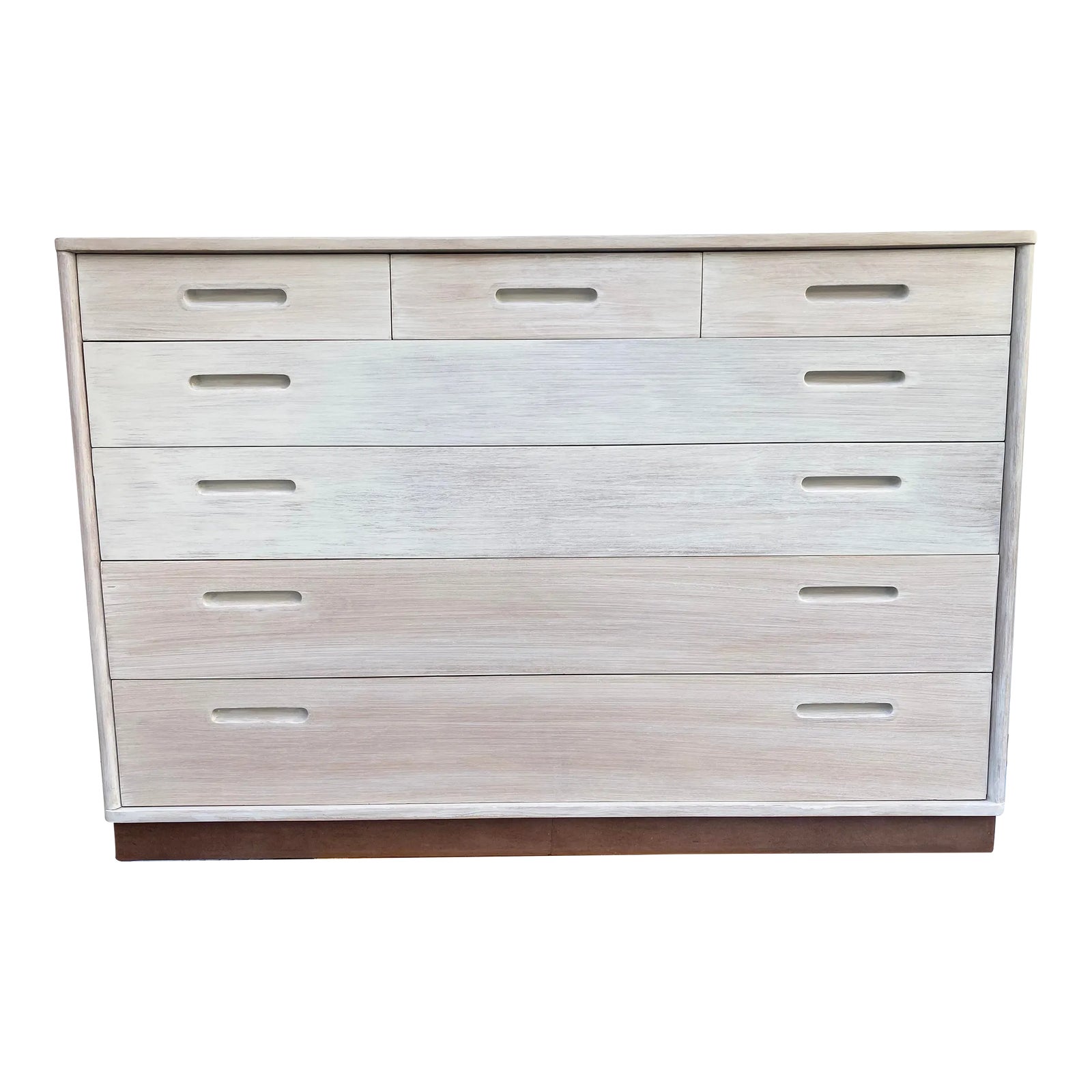 Rustic Modern Whitewashed Dresser Attributed to Edward Wormley | Chairish