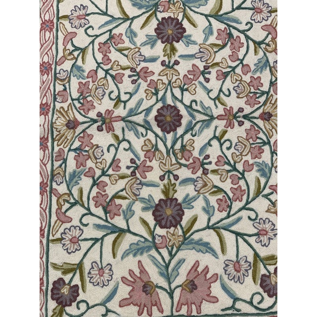 Handcrafted Crewel Knit Area Rug or Wall Hanging | Chairish
