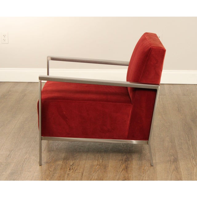 Contemporary Room and Board Zinc Frame Lounge Chair | Chairish