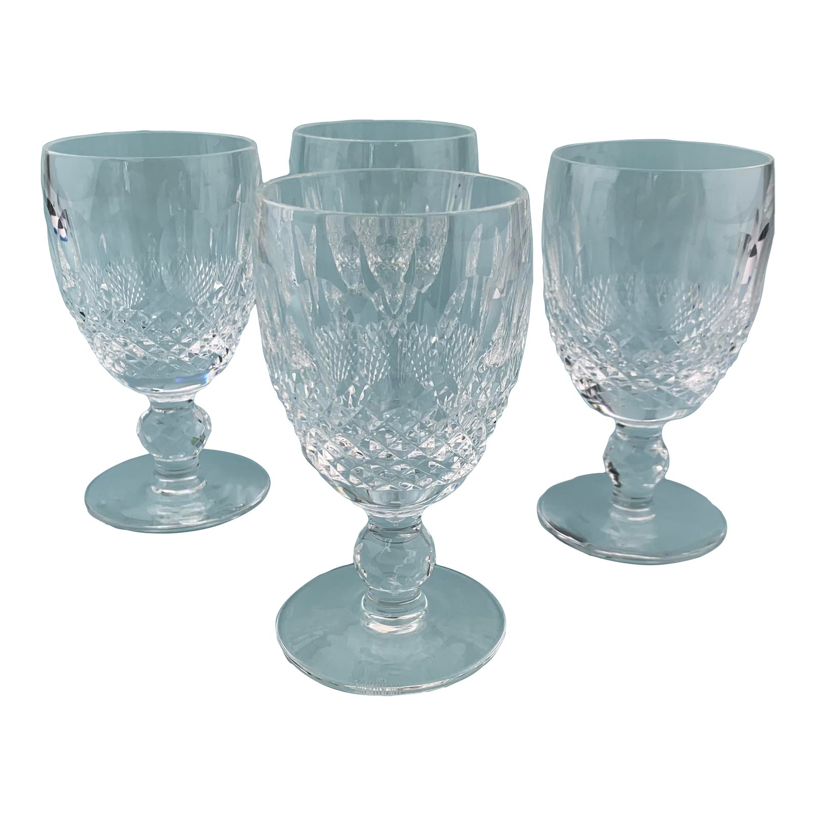 1980s Vintage Waterford Colleen Water Goblet Glasses, Set of 4 | Chairish
