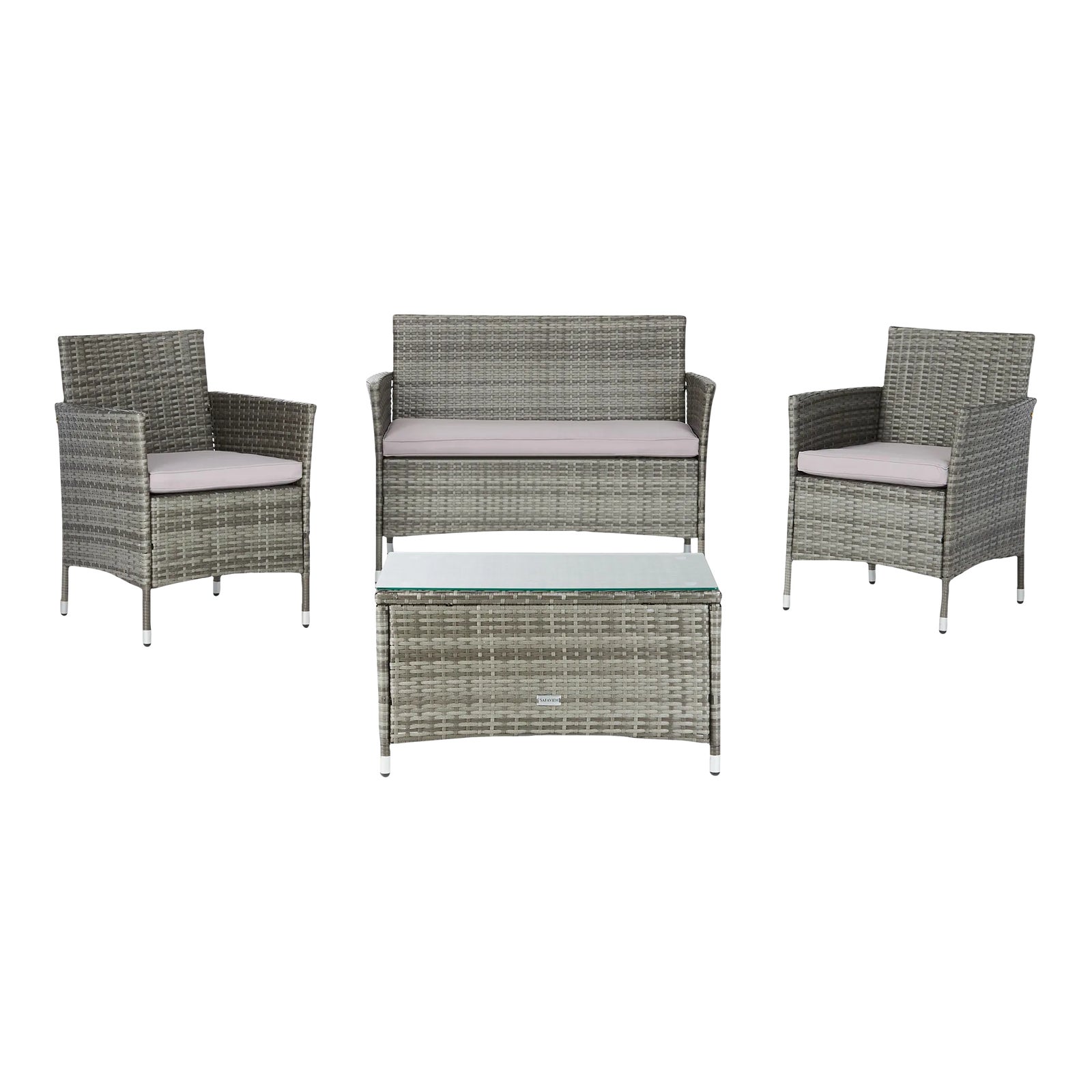 Bandele 4 Piece Living Set - Gray | Chairish