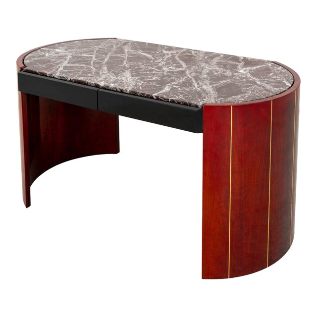 Dakota Jackson Attr. Marble Top Desk | Chairish