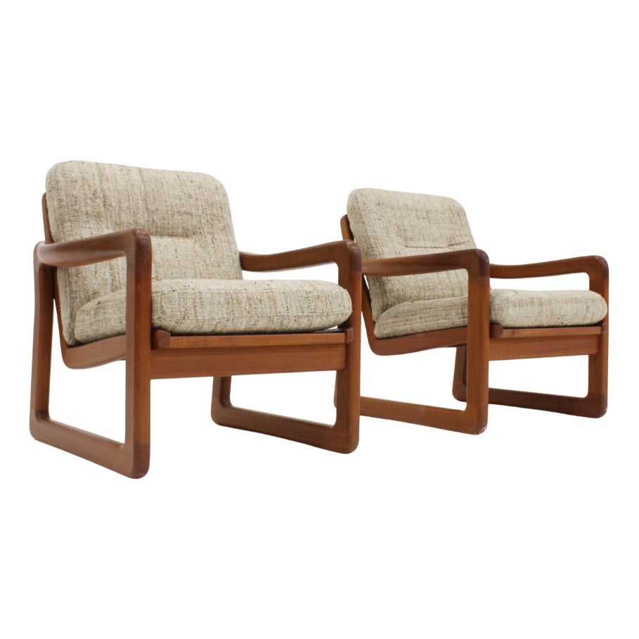 Mid-Century Modern Easy Chairs in Teak from Holstebro Möbelfabrik ...