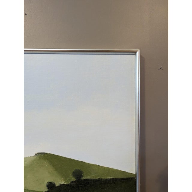 Mid-Century Modern Swedish "Verdant Slopes" Vintage Abstract Landscape ...