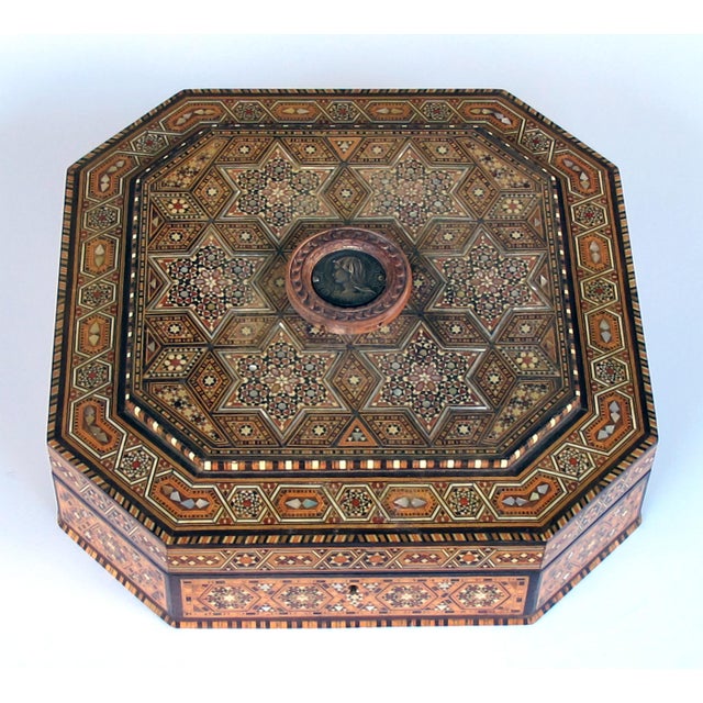 Crafted and Large Middle Eastern Micro-Mosaic Marquetry Inlaid ...