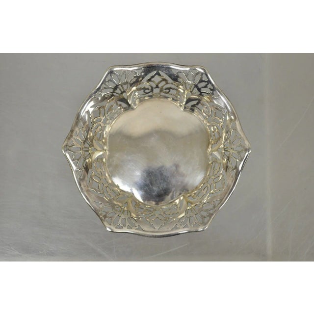 Vintage Tbb England Silver Plate Epns Small Floral Pierced Trinket Dish ...