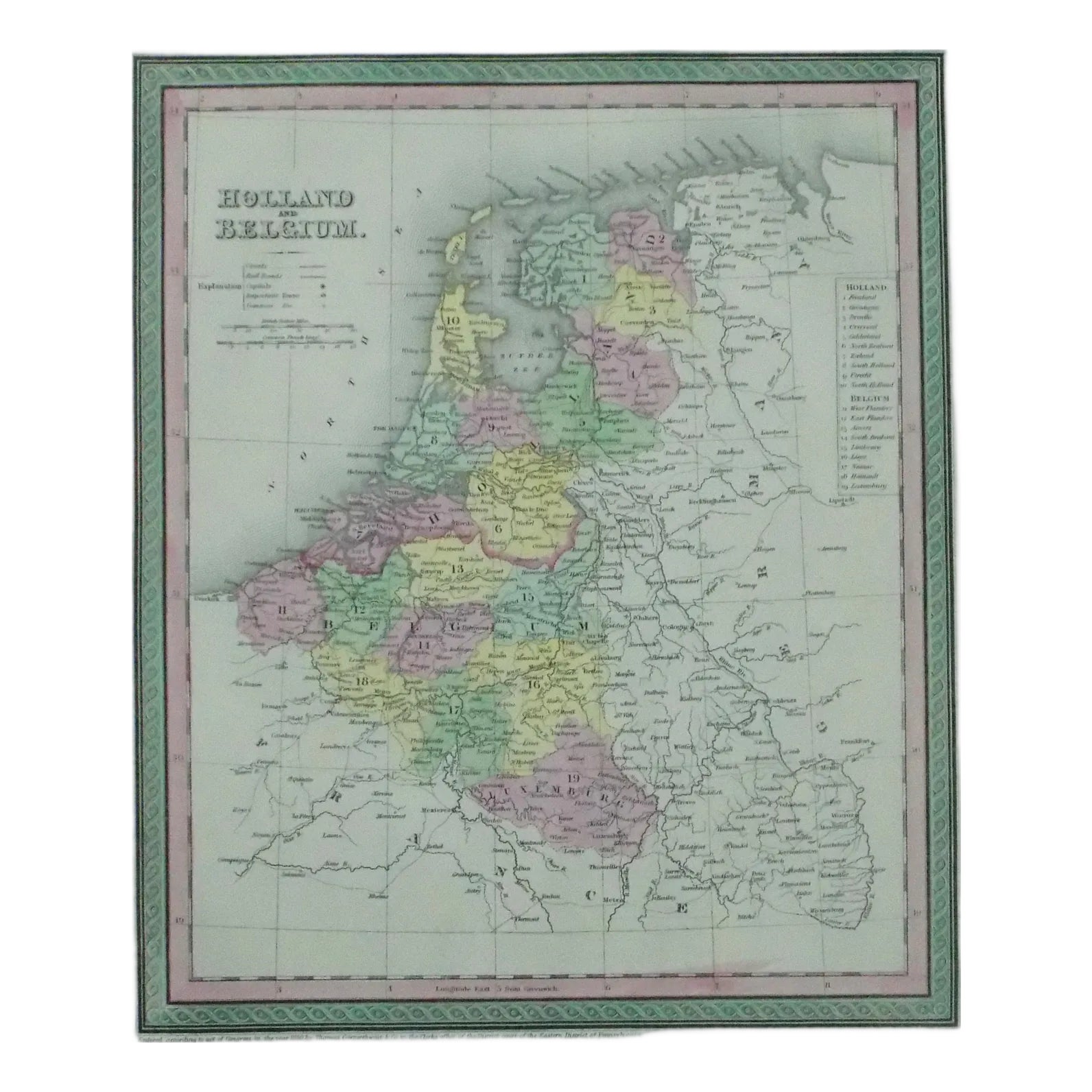 Map of Russia in Europe by Cowperthwait, 1850 | Chairish