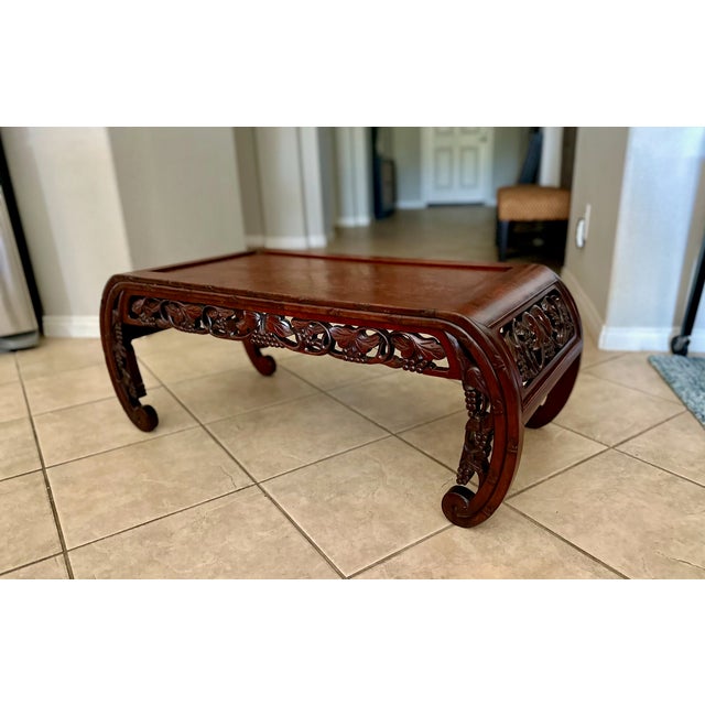 19th Century Chinese Hardwood Opium Low Coffee Table | Chairish