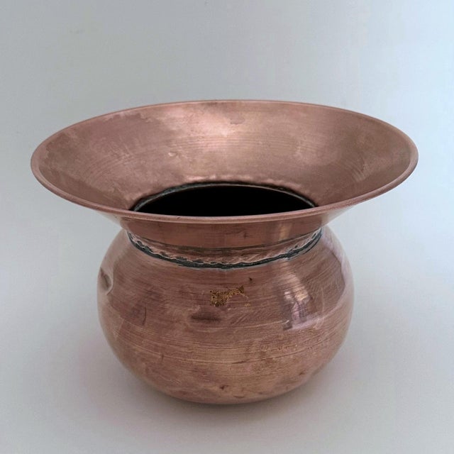 Small Copper Spittoon | Chairish