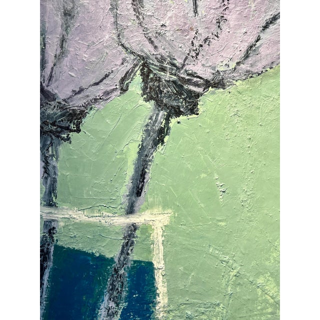 "Trois Violettes" Framed Original Contemporary Oil Painting by Janice ...