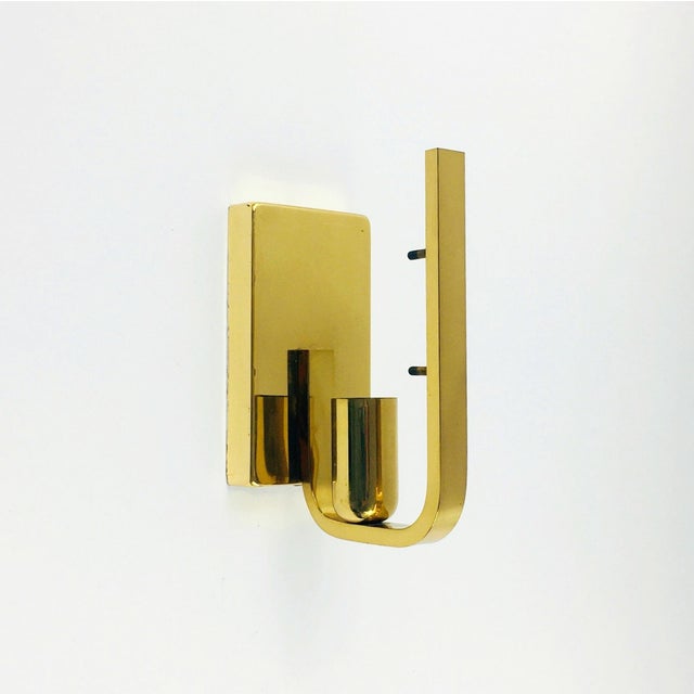 Scandinavian Glass & Brass Leaf Wall Light/Sconce by Carl Fagerlund ...
