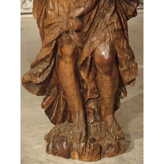 Circa 1650 Carved Hardwood Figural Cornucopia Statue From Italy | Chairish