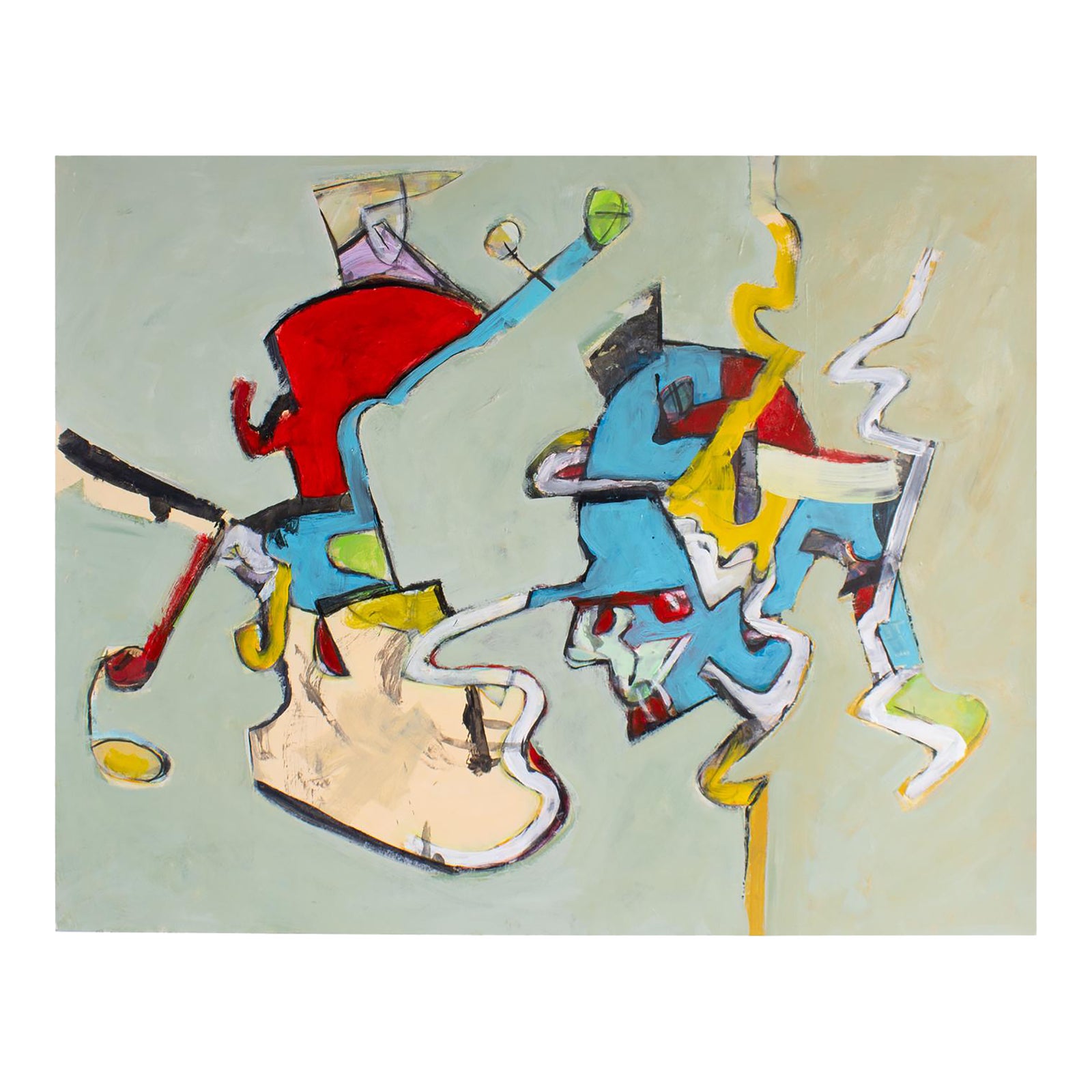 James L. Bruch Abstract Acrylic on Paper Painting | Chairish