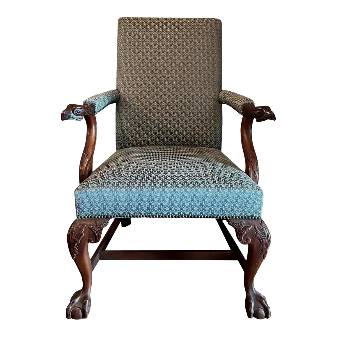 Baker Chippendale Library Chair | Chairish