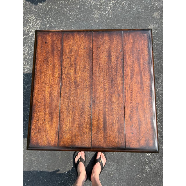 2000's Ralph Lauren Walnut Buckle Side Tables - a Pair by Henredon ...