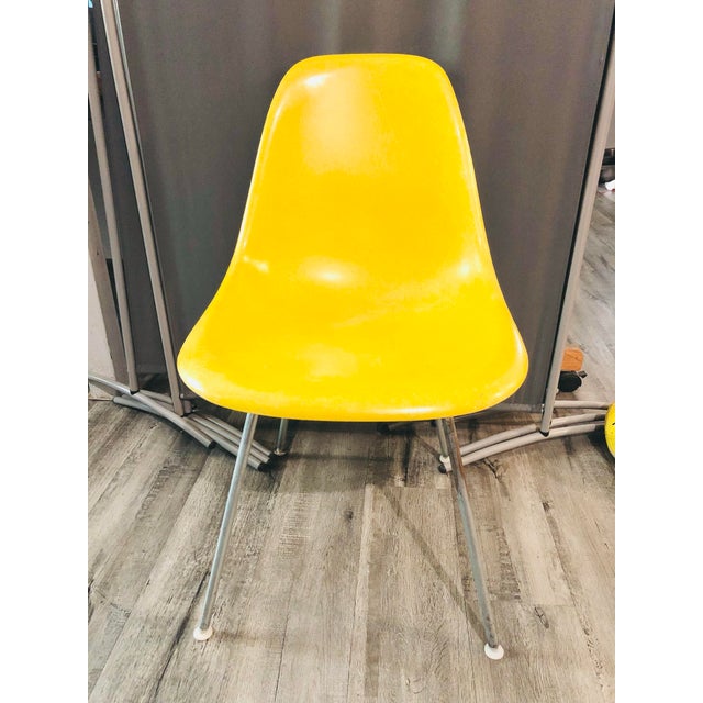 1950s Early Edition Herman Miller Eames Lemon Yellow Fiberglass Shell ...