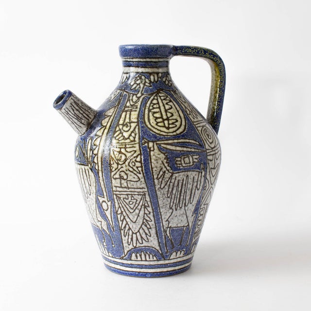 Vintage Italian Sgraffito Jug from Fratelli Fanciullacci, 1960s | Chairish