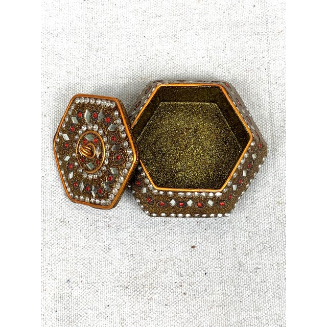 Small Decorative Hexagon Box | Chairish