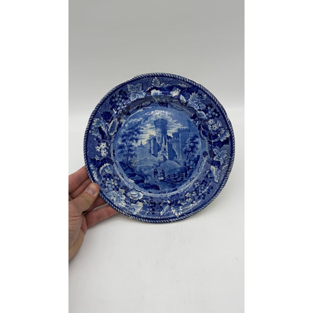 A Blue Dark Transfer Decorated Staffordshire Plate "Part of Goodridge ...