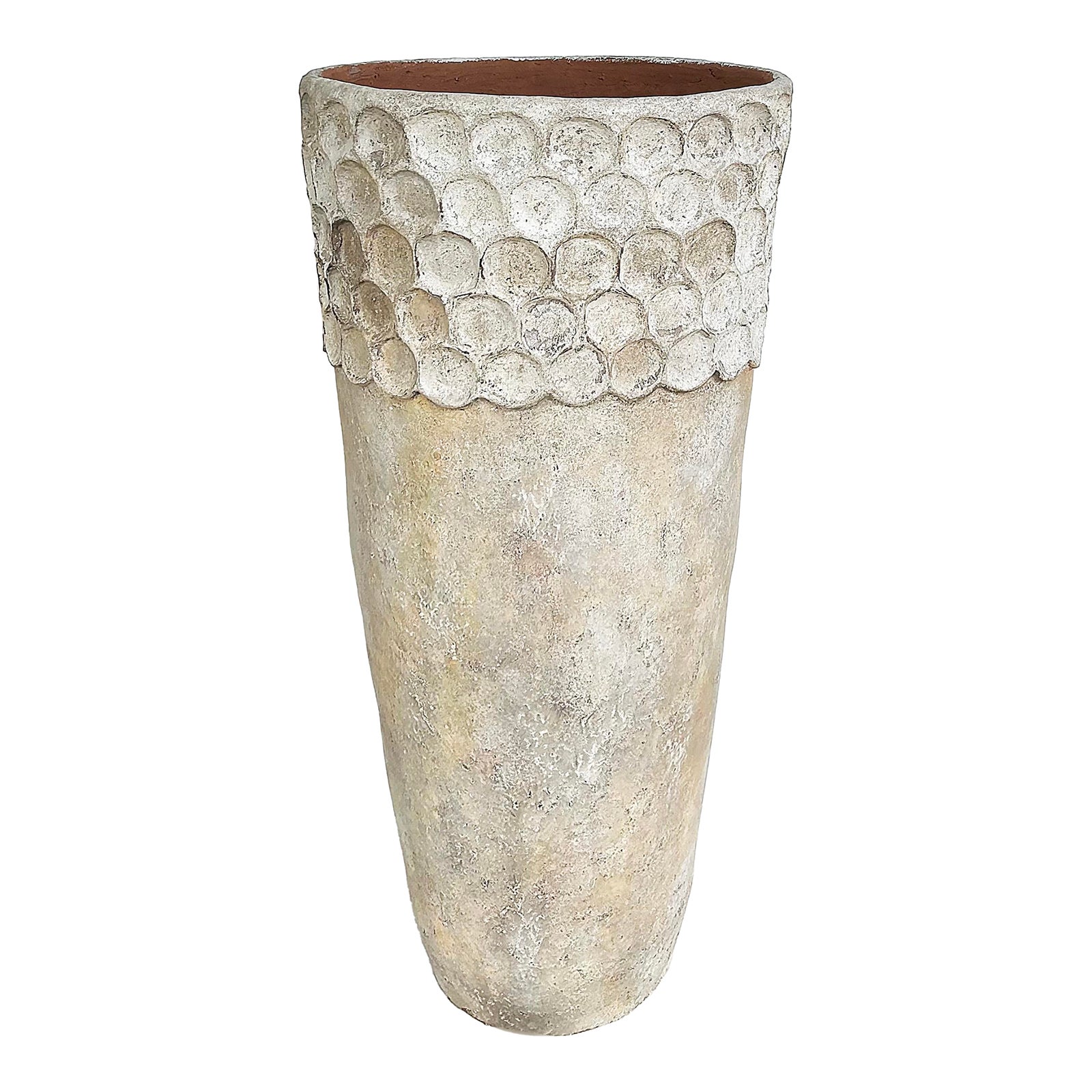Balinese "Kojong Antique" Large White Terracotta Planter | Chairish