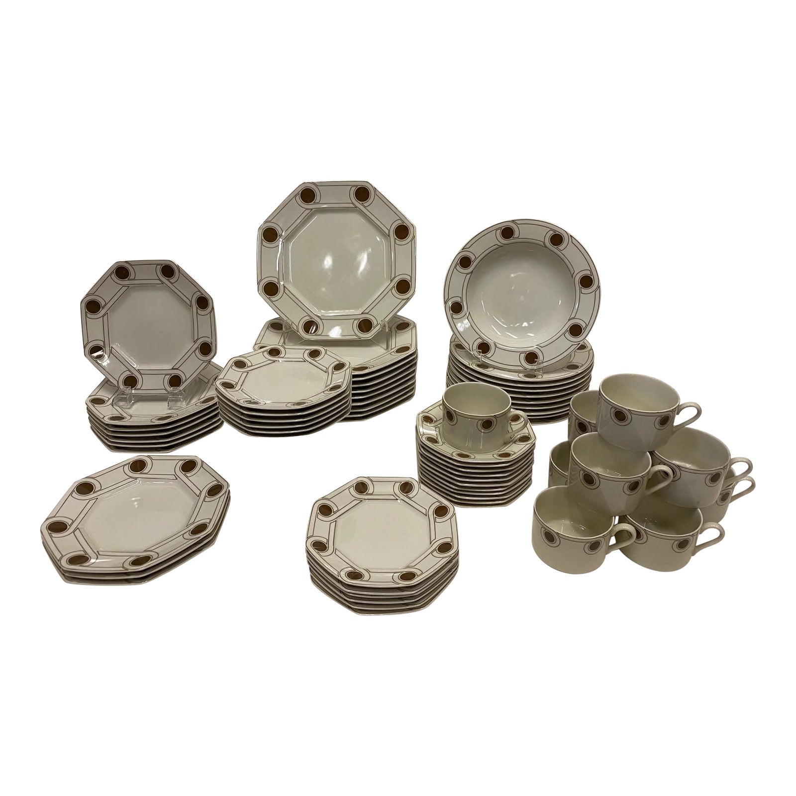 Le Continentale Fitz & Floyd Dinnerware - Set for 10 | Chairish