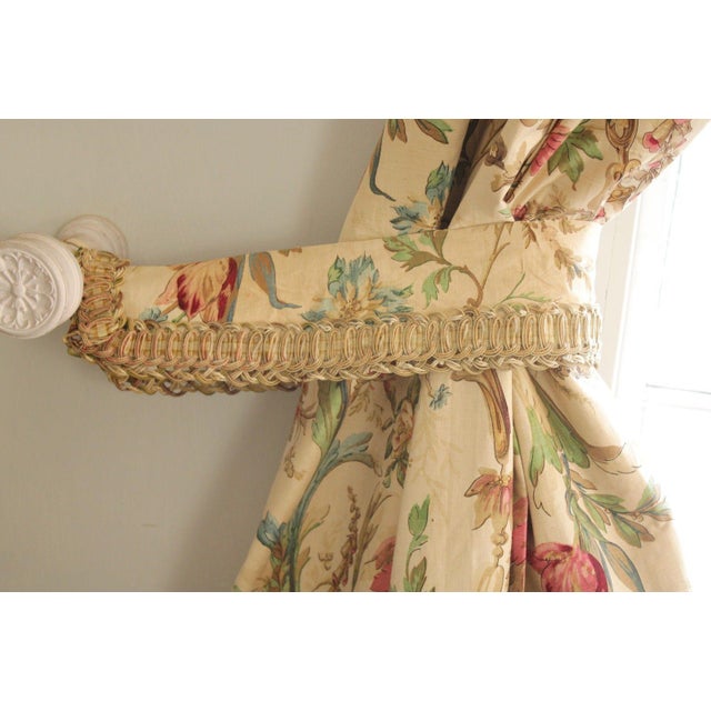 Curtain Antique French Floral Rococo Design W/ Tieback Chateau Tall ...