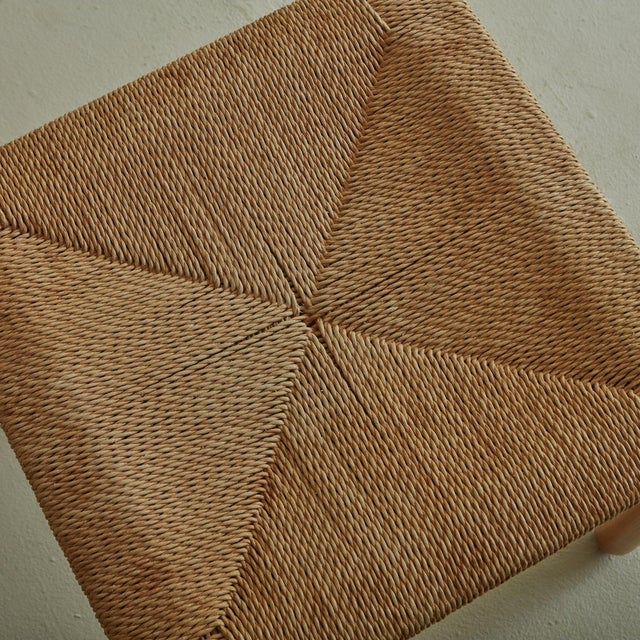 Pine Dining Chairs with Rope Seats Attributed to Alberto Churba - Set ...