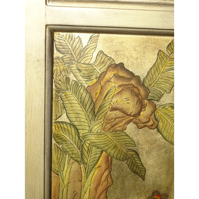 Vintage Oriental Asian Gold Two Panel Wall Screen Picture ~ Geishas ...