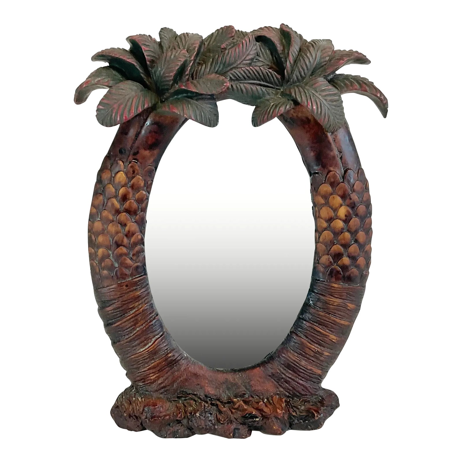 1980s Vintage Coastal Boho Chic Palm Tree Picture Frame | Chairish