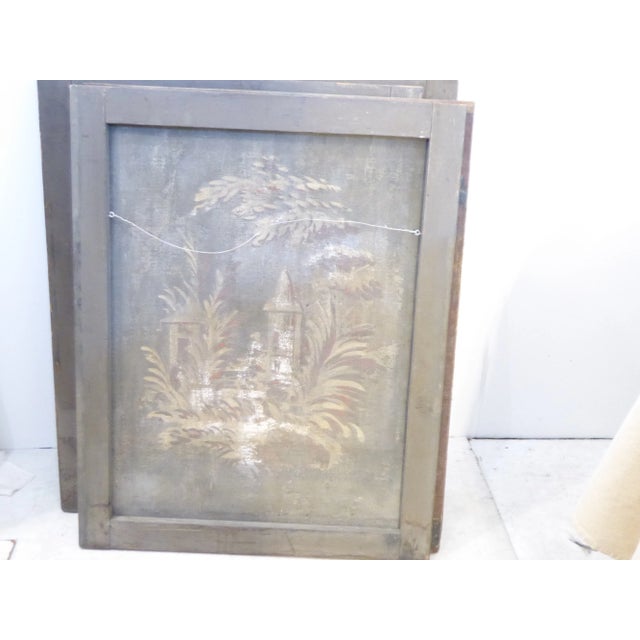 18th Century French Gray-Blue Screen Fragments - a Pair | Chairish