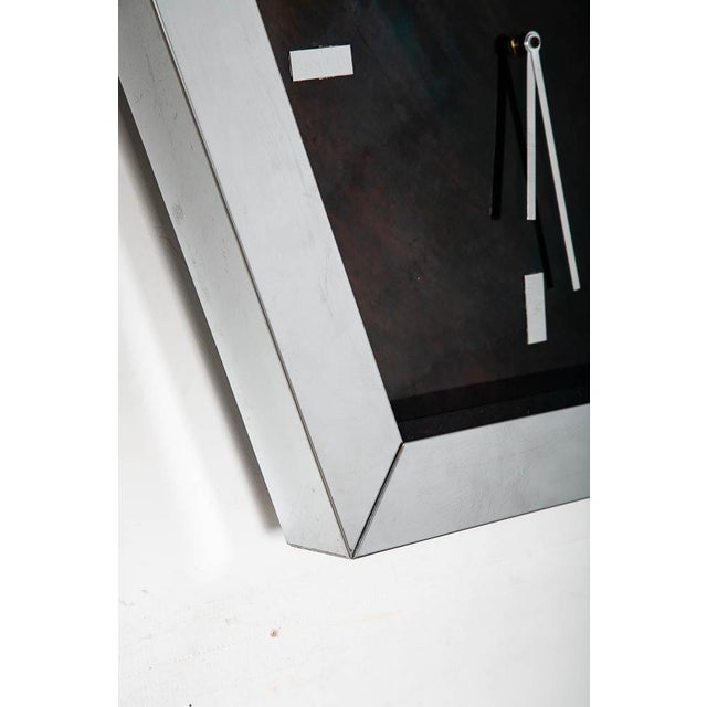 1970s Mid-Century Modern Curtis Jere Clock Mirror Wall Art Chrome ...