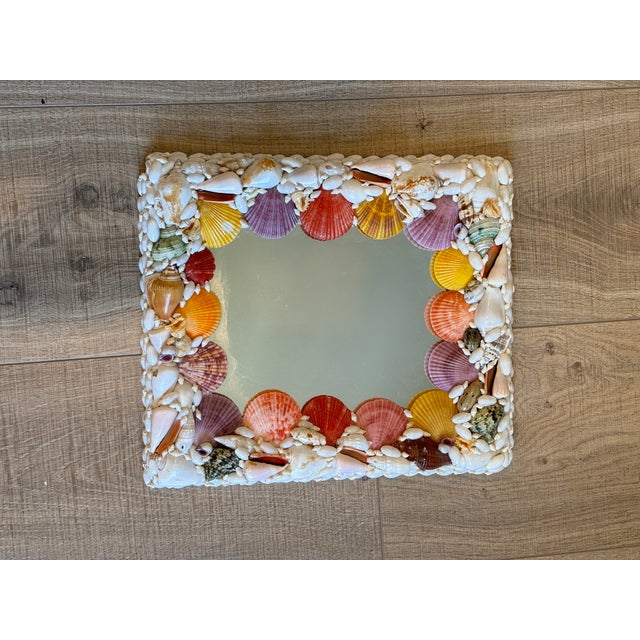 Vintage Shell Encrusted Mirror | Chairish