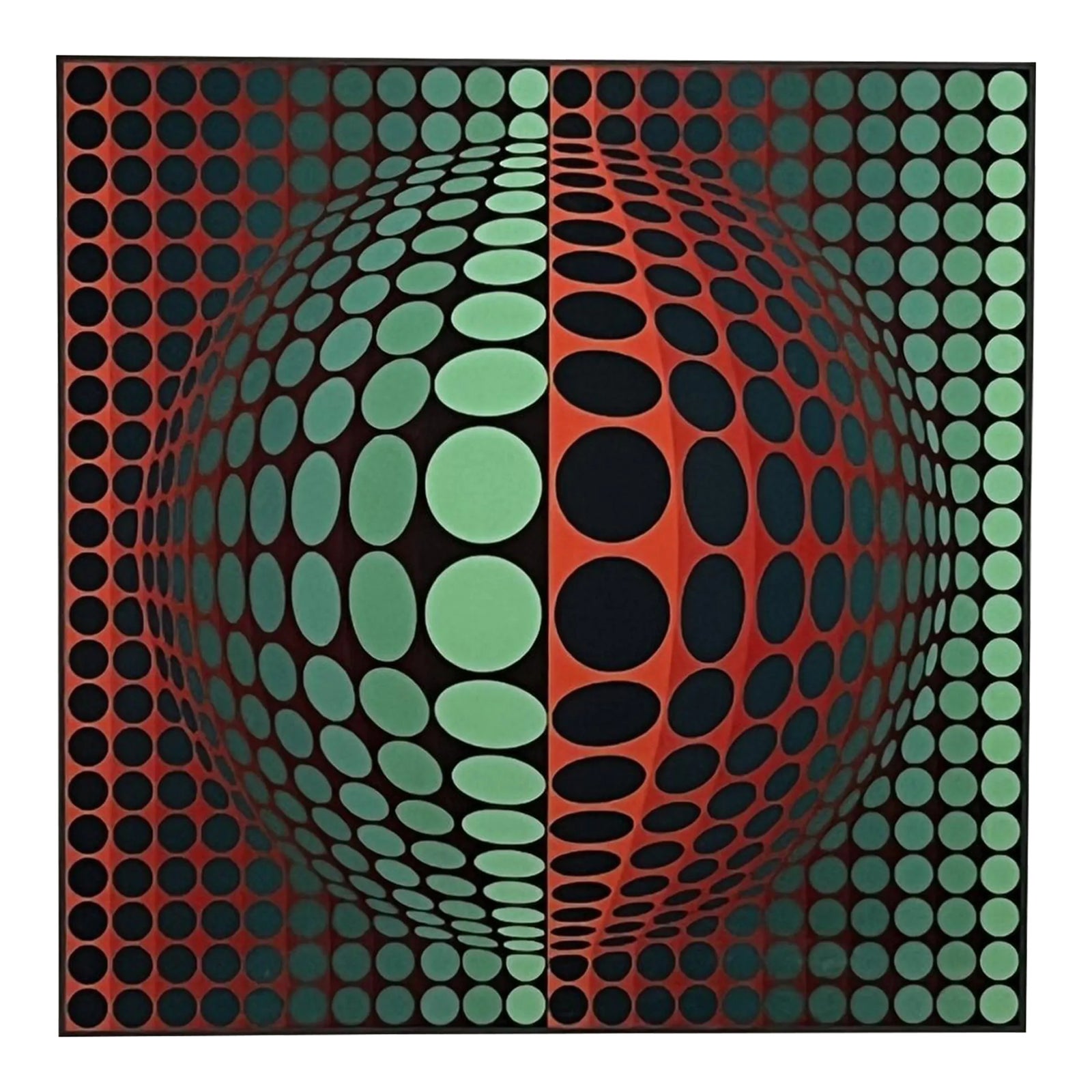 Victor Vasarely Op Art Screen Print Limited Edition 261/267 | Chairish