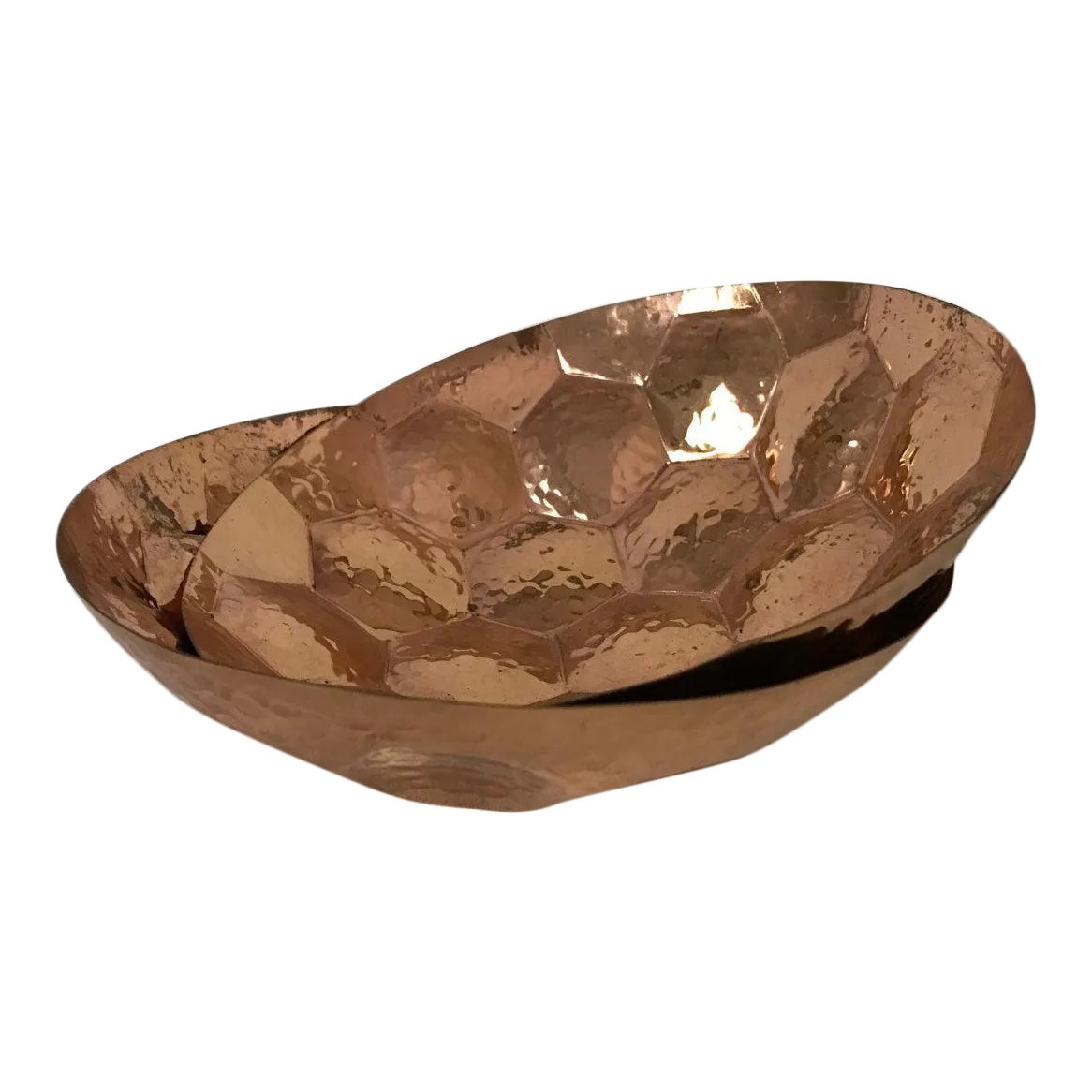 Mid-Century Inspired Hammered Cooper Candy Trinket Bowls Eclectic by ...