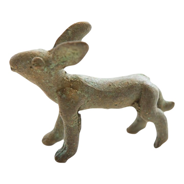 Vintage African Oxidized Rabbit Gold Weight | Chairish