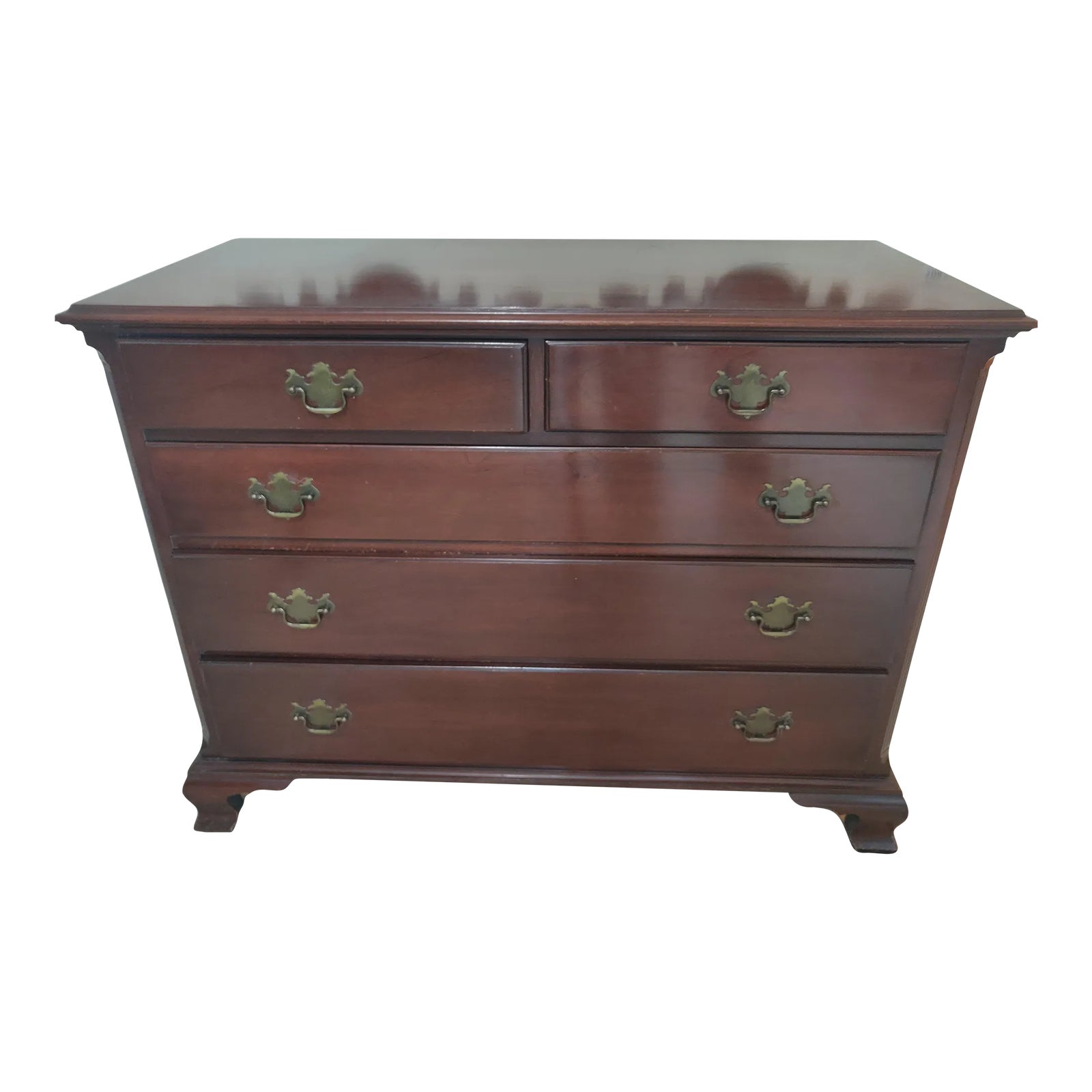 Drexel Furniture Vintage Solid Mahogany Georgian Dresser - Late 20th ...