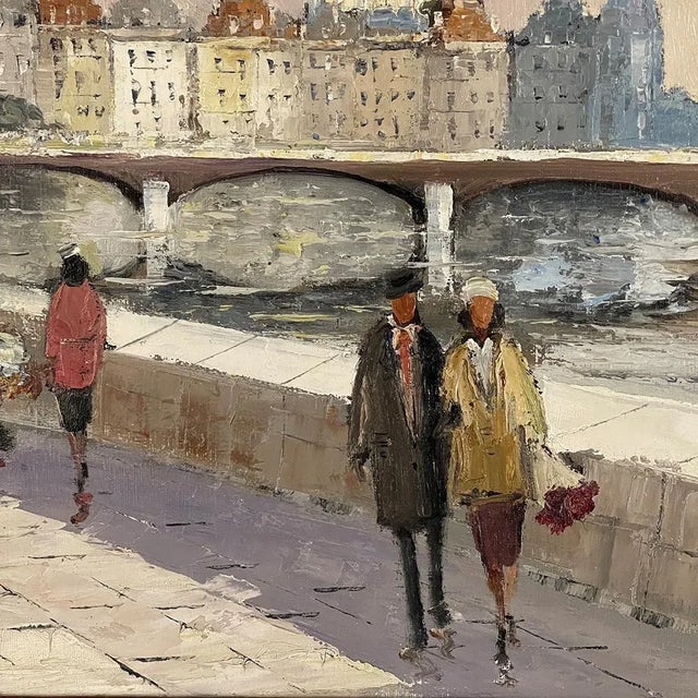 Vintage Framed Oil Painting on Canvas by J. Van Der Berk | Chairish