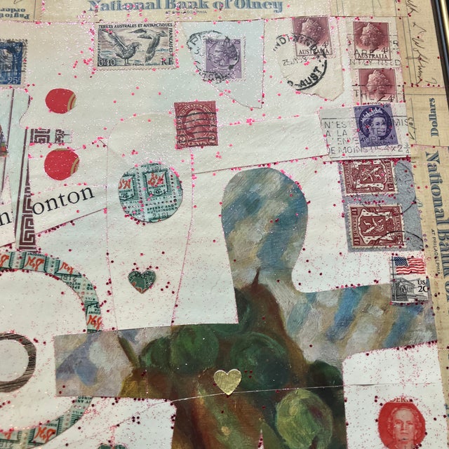 Contemporary Original Wayne Cunningham Abstract Collage Framed | Chairish