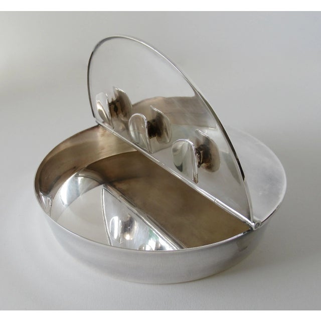 1960's Asprey of London Silver Plate Lidded Catchall Ashtray With 3 ...