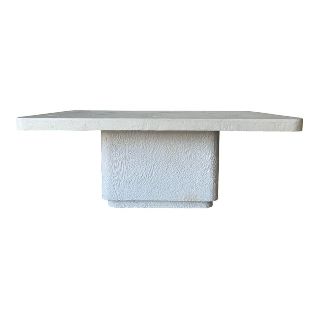 1980's J. Berdou Art Handmade Plaster Dining or Conference Table | Chairish