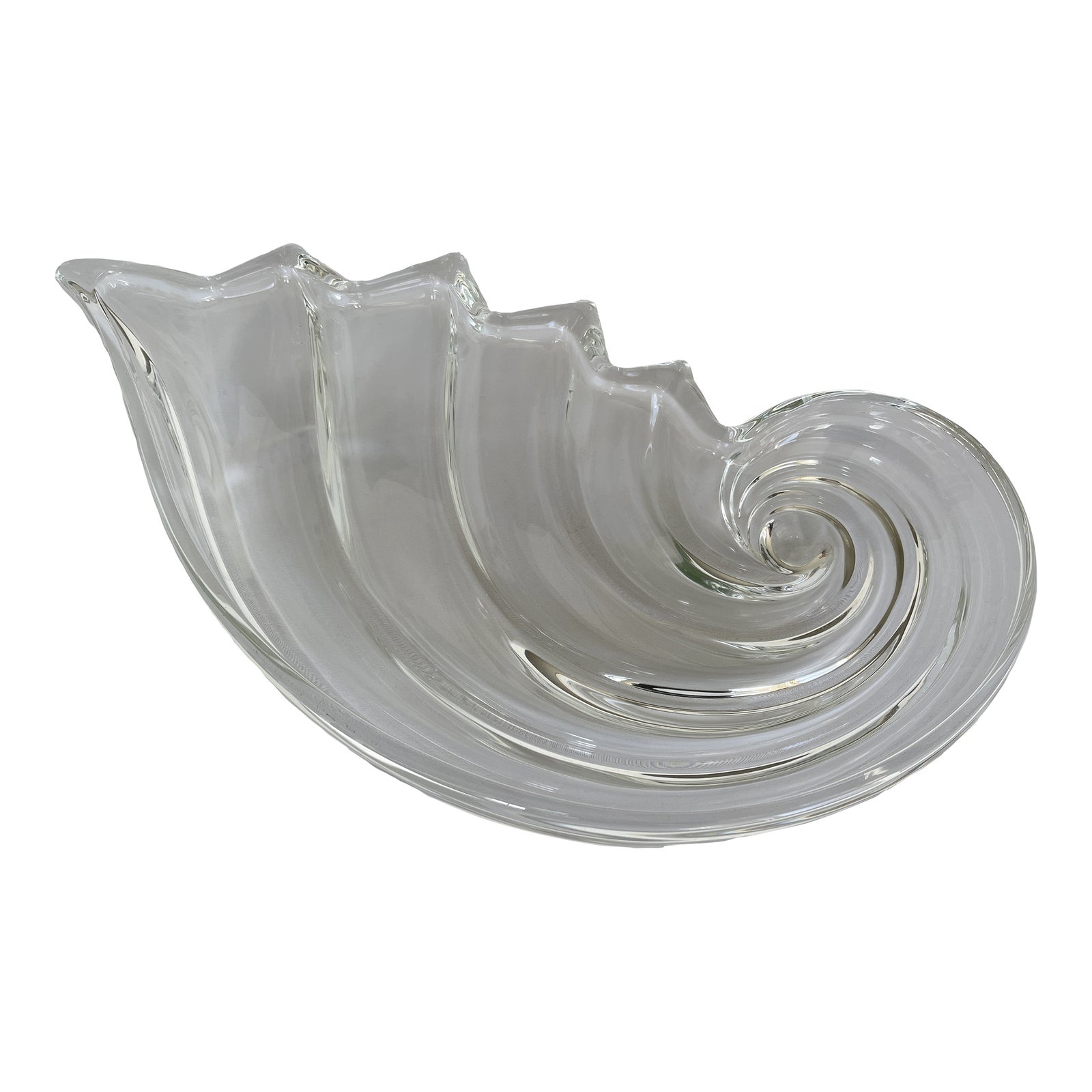 Late 20th Century German Crystal Wave Monumental Centrepiece Serving ...